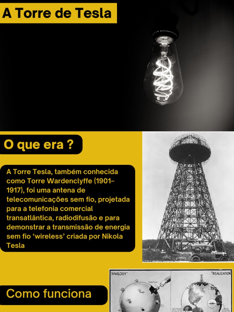 Apresentação Sobre A Torre de Tesla (Torre Wardenclyffe) PDF | PDF ...