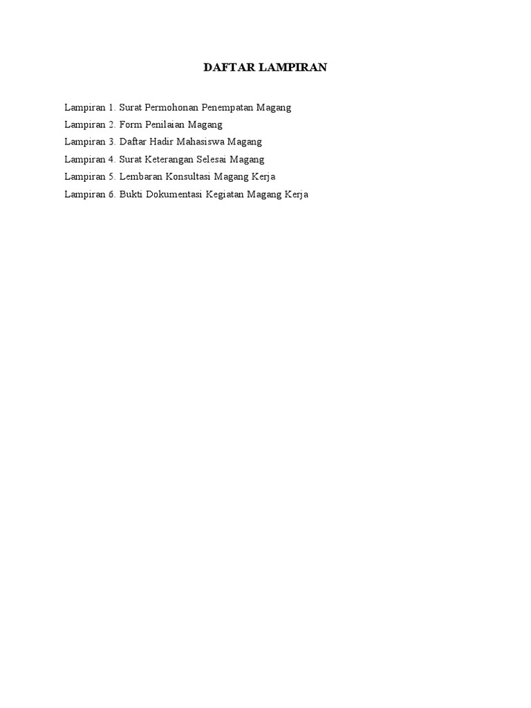 Lampiran Laporan Magang | PDF