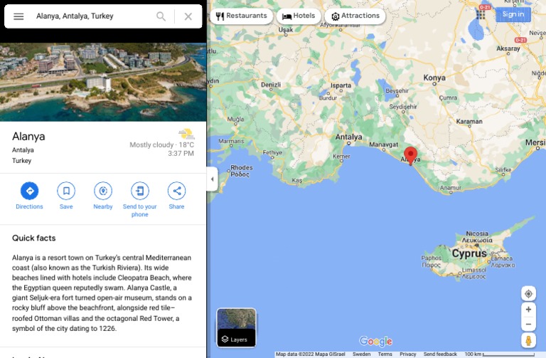 Alanya - Google Maps | PDF