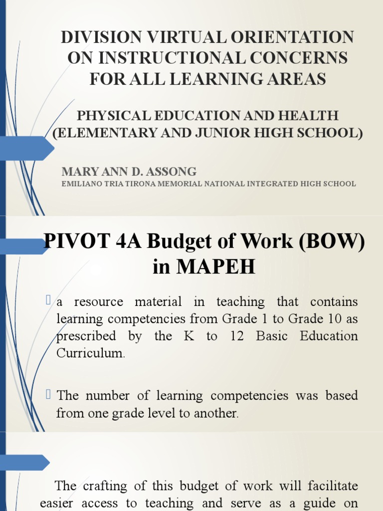 PE & Health Virtual Orientation Guide | PDF | Learning | Physical Education