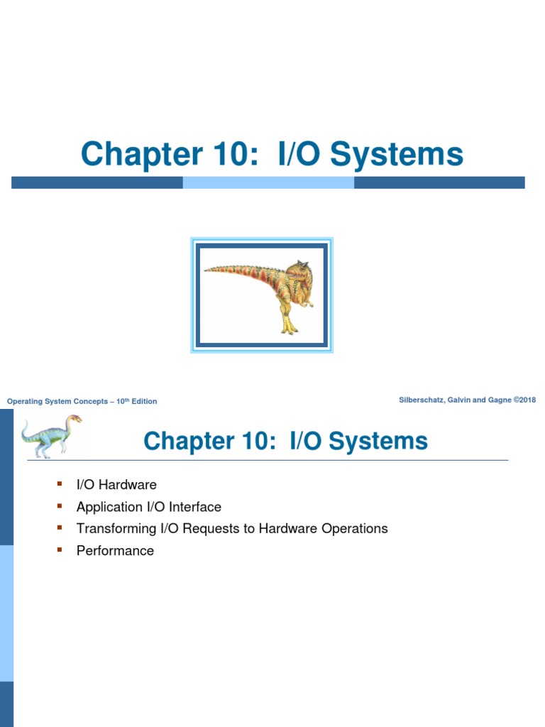 Ch10 Io Systems Pdf Operating System Input Output