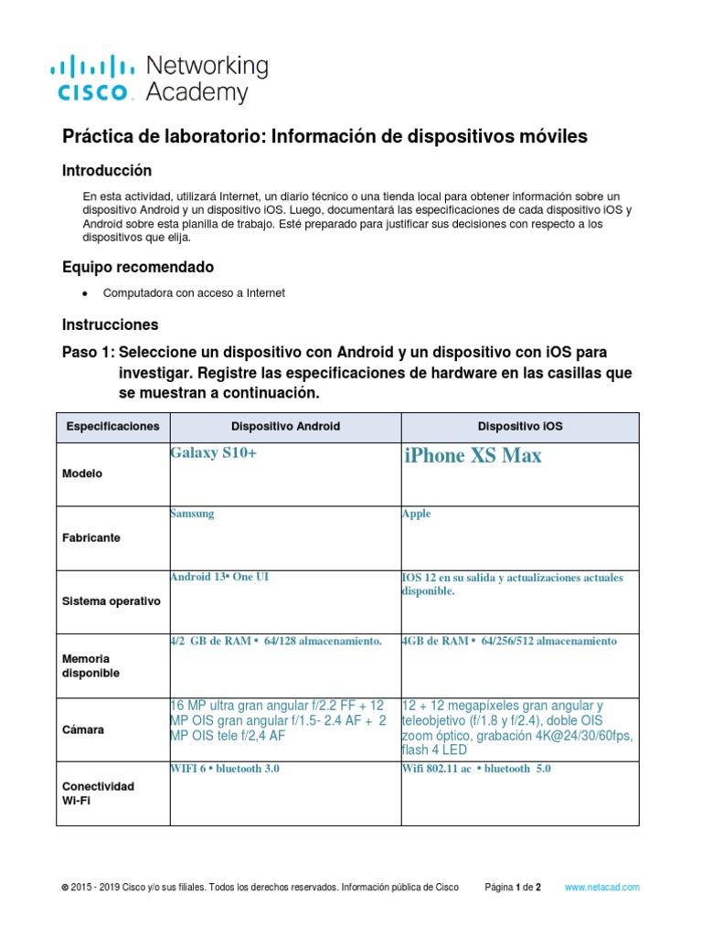 Practicas Del Capitulo 7 PDF | PDF | Yo telefono | Android (sistema operativo)