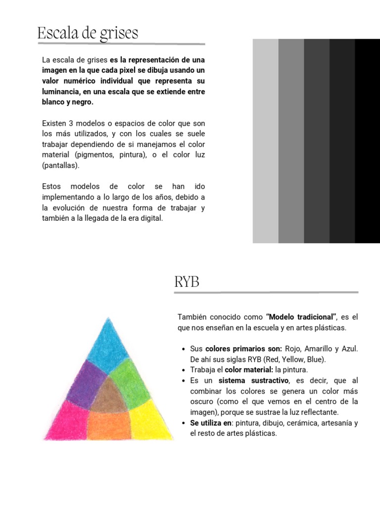 Modelos de Color en Escala de Grises | PDF | Color | Cian
