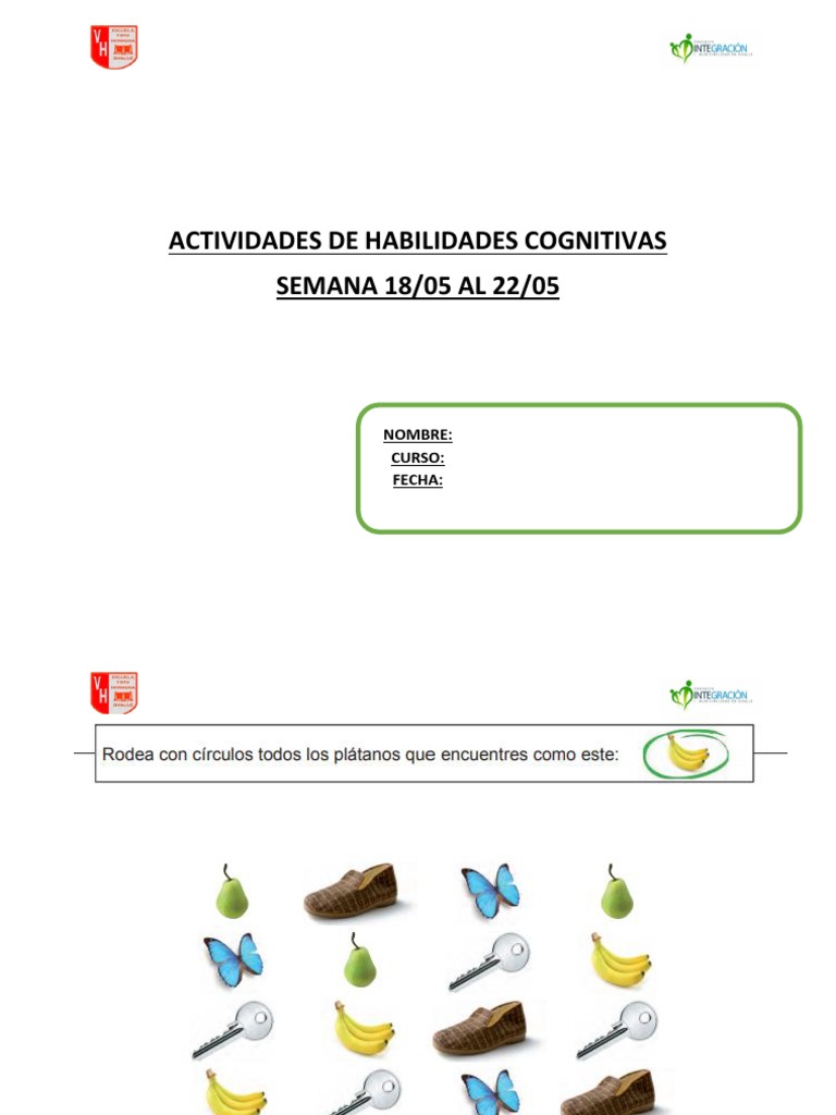 ACTIVIDADES DE HABILIDADES COGNITIVAS 18-05 | PDF
