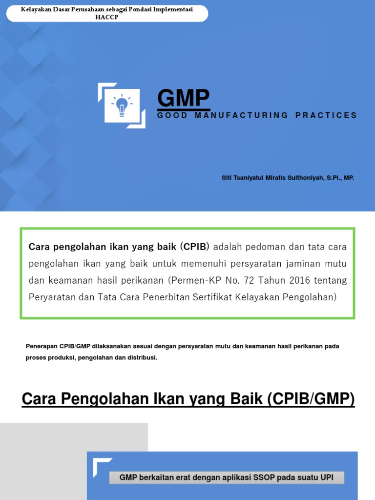 3 - Kelayakan Dasar Perusahaan (GMP) | PDF