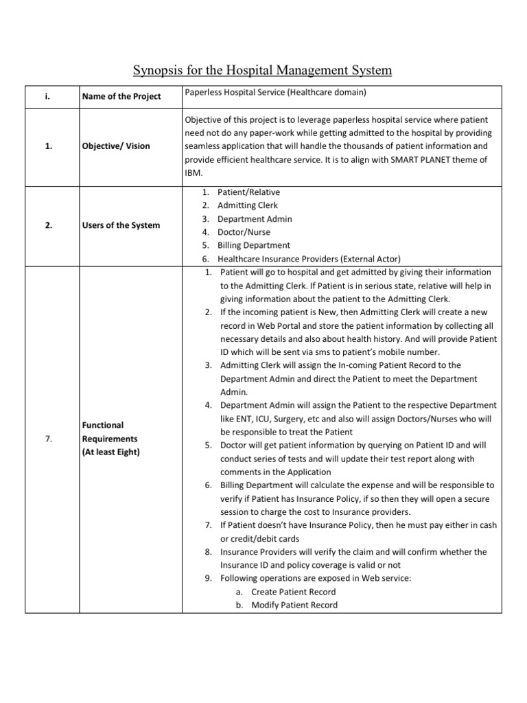 Hospital Managment System | PDF | Patient | Service Oriented Architecture