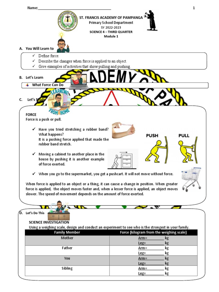 Science 4 Modules - Q3 (Sir Aljon) | PDF | Sound | Force