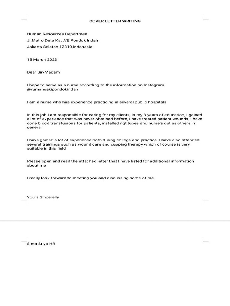 Cover Letter - Tata PDF | PDF