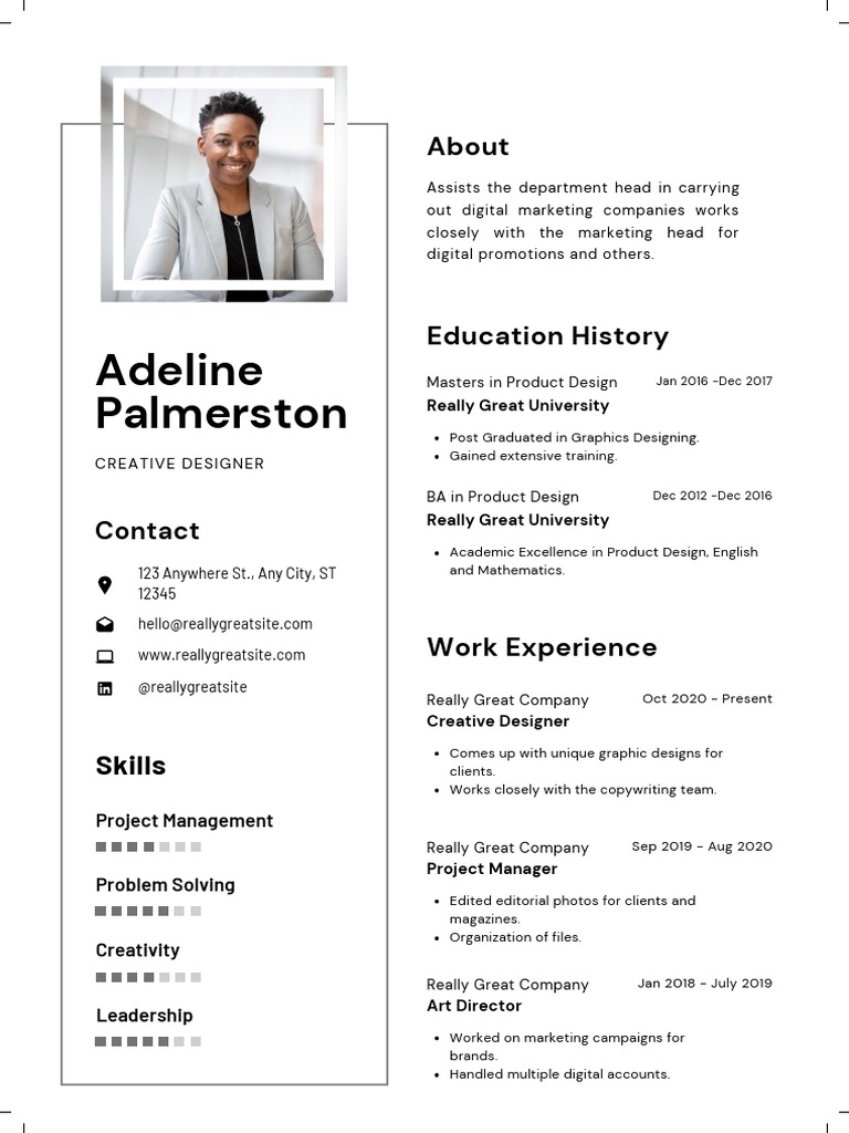 Adeline Palmerston: Creative Designer CV | PDF | Business | Art