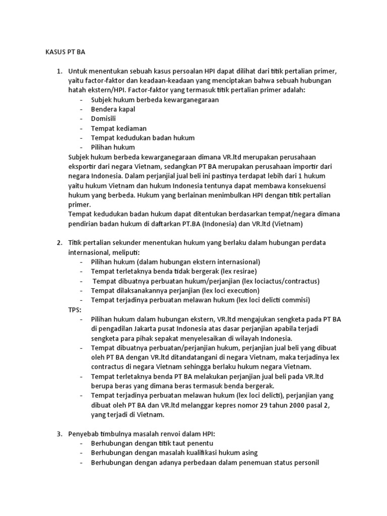 Kasus PT Ba | PDF
