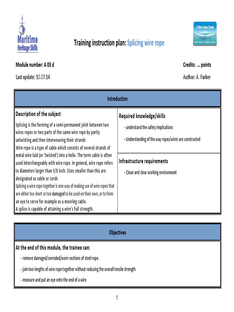 Wire Rope Splicing Guide | PDF | Rope | Wire