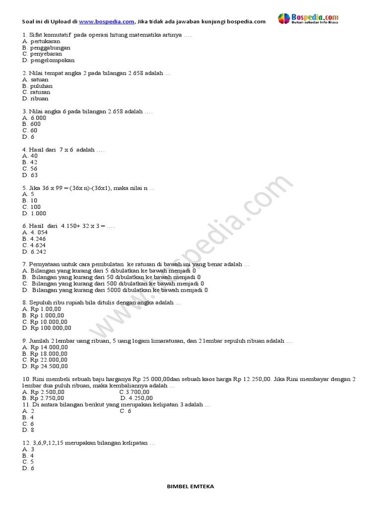 Uts Kelas 4 | PDF | Metode & Bahan Ajar