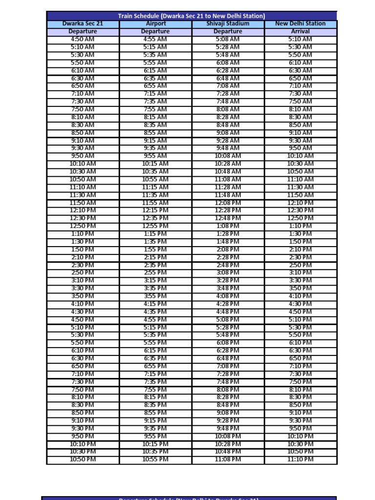 Upline and Downline Train Schedule | PDF | Technology & Engineering