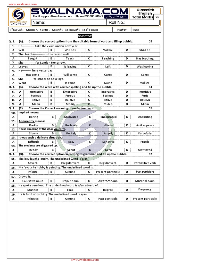 9th Half Book | Download Free PDF | Verb | Linguistics