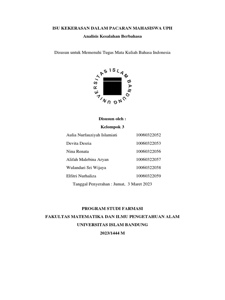3B_Isu Kekerasan dalam Pacaran Mahasiswa UPH | PDF