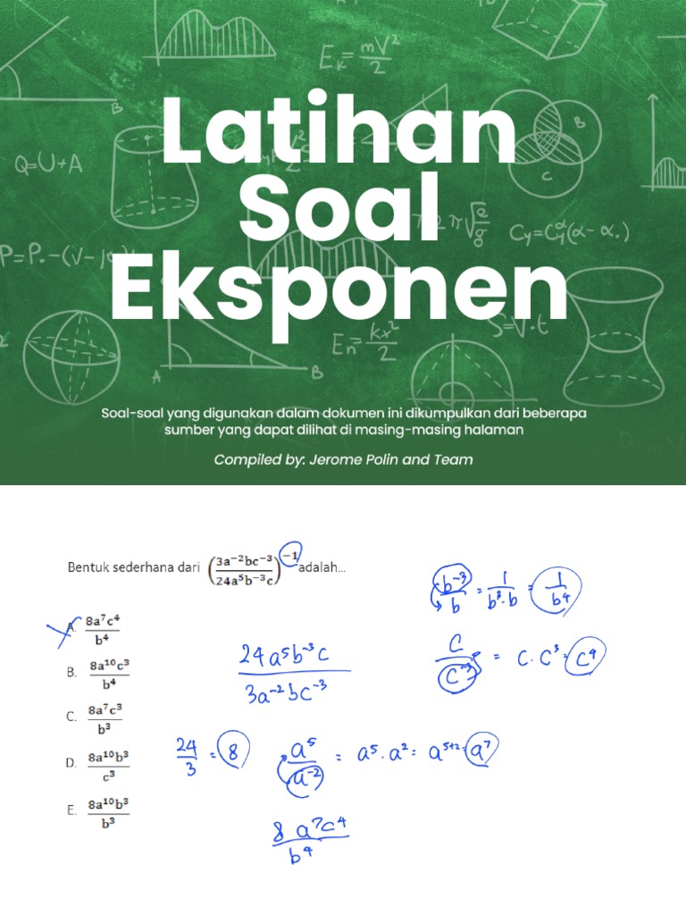 Latihan Soal Eksponen - Jerome Polin PDF | PDF