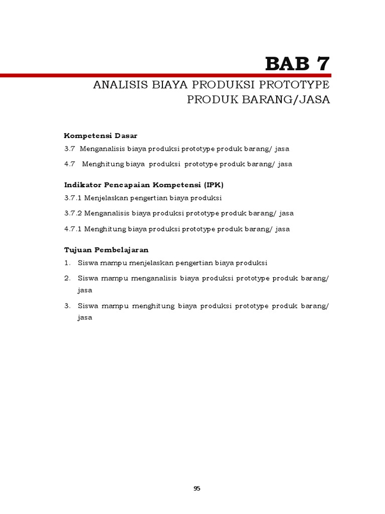 Analisis Biaya Produksi Prototype | PDF