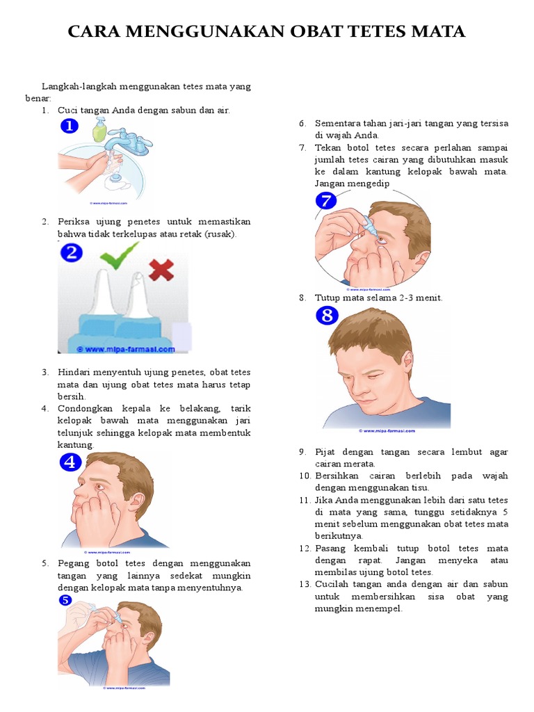 Cara Penggunaan Tetes Mata | PDF