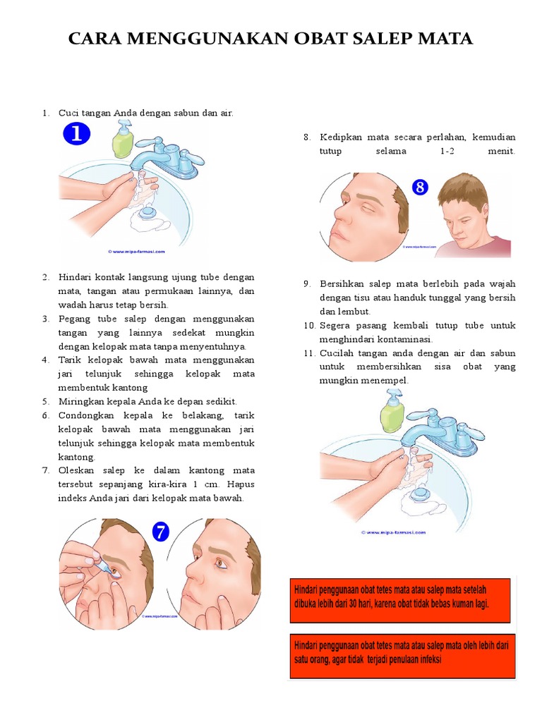 Cara Penggunaan Salep Mata | PDF