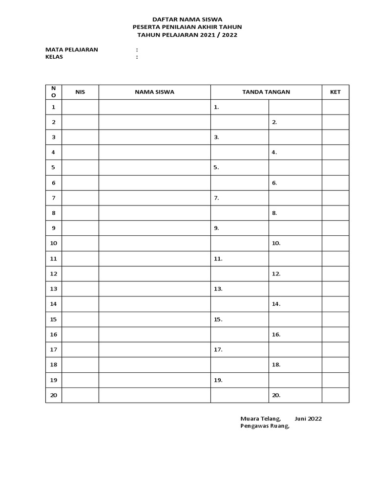 DAFTAR NAMA SISWA | PDF