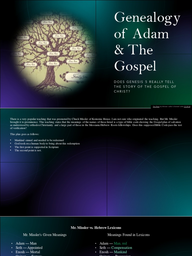 Genealogy of Adam and The Gospel | PDF | Adam | Paul The Apostle