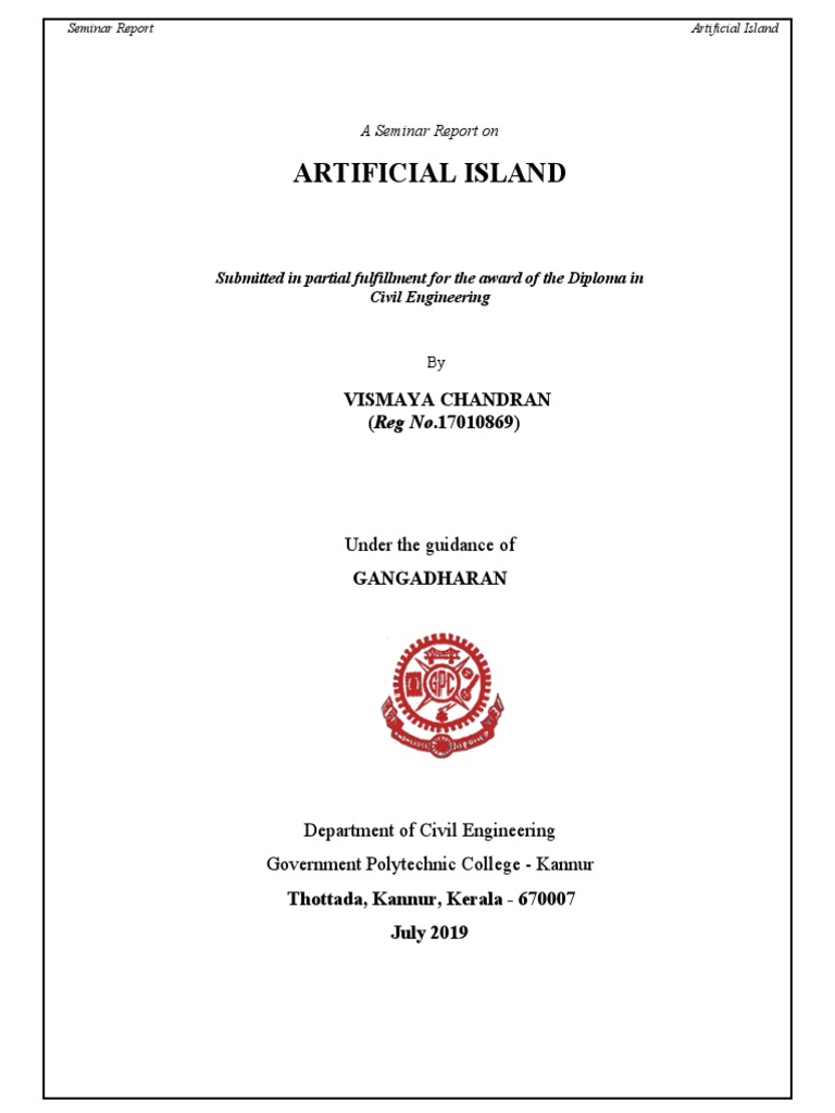 Seminar Report Template | PDF | Earth Sciences | Physical Geography