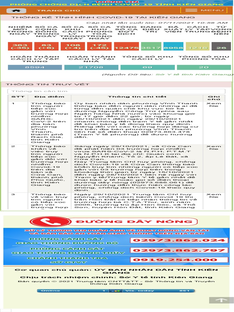 THÔNG TIN PHÒNG CHỐNG DỊCH BỆNH COVID-19 TỈNH KIÊN GIANG PDF | PDF