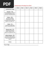 Talent Show Score Sheet | PDF