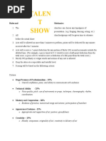 Talent Show Score Sheet | PDF