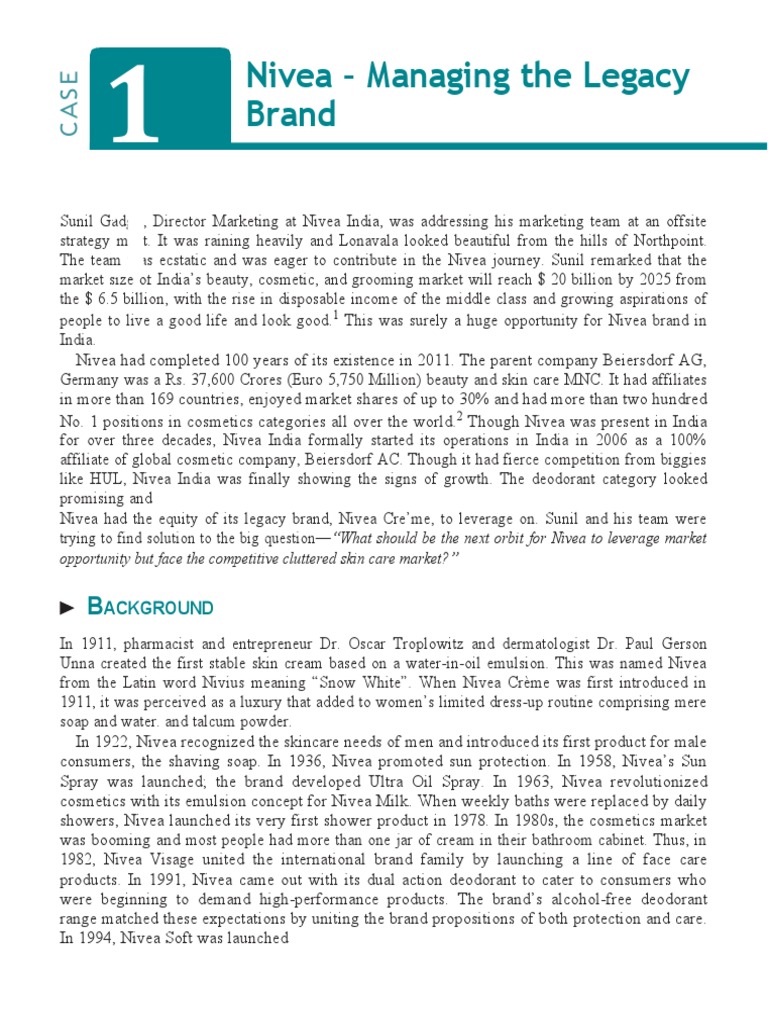 Nivea Case Study | PDF | Brand