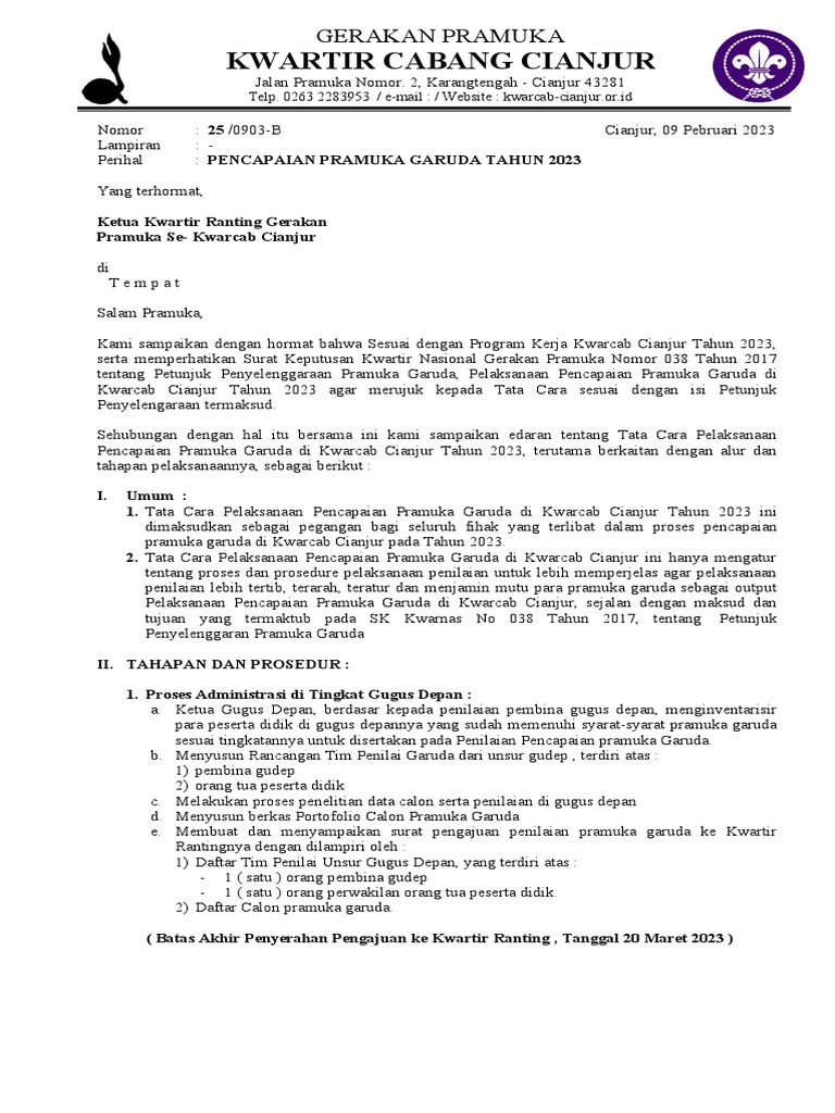 SURAT EDARAN Prosedure Garuda 2023 | PDF SURAT EDARAN Prosedure Garuda 2023 | PDF