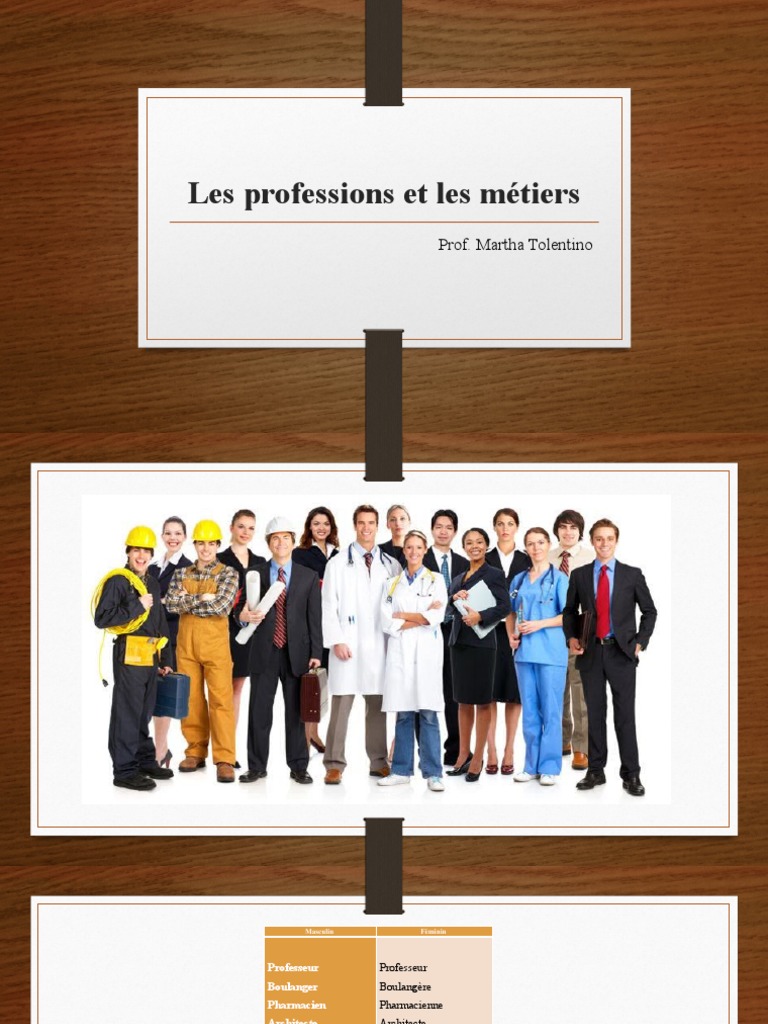 Les Professions Et Les Métiers | PDF