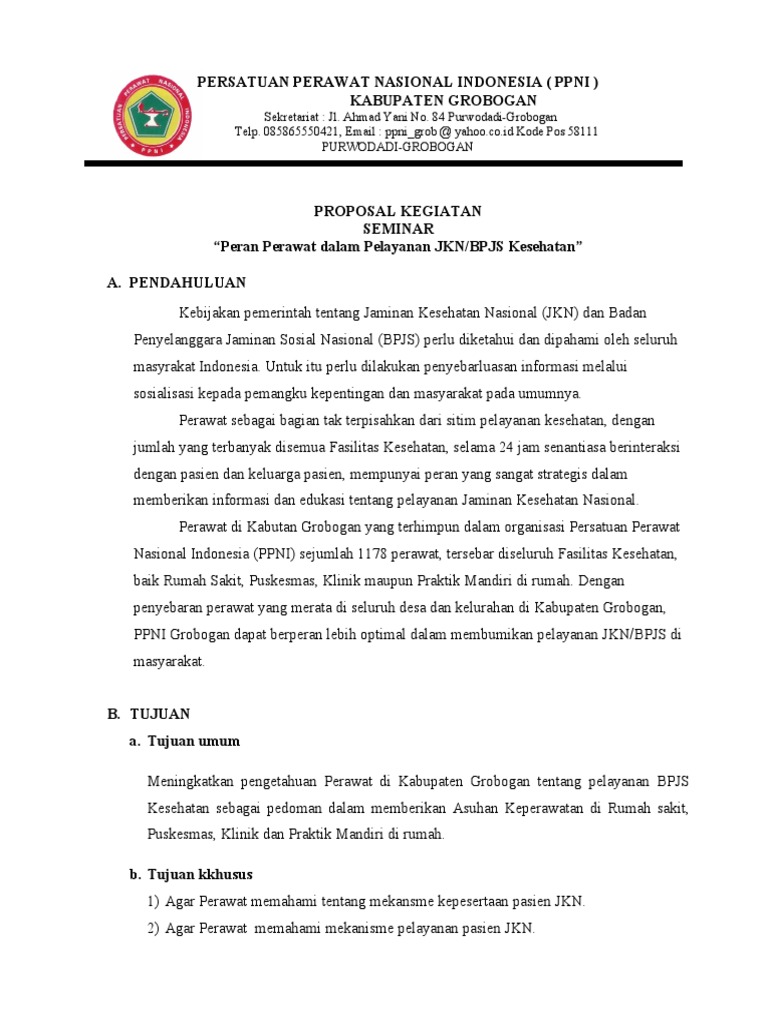 PRoposal Sosialisasi Bpjs | PDF