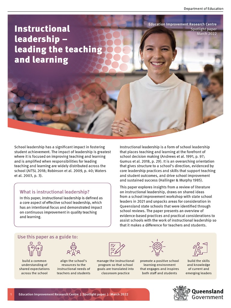 Instructional Leadership Strategies in Schools | PDF | Teachers ...