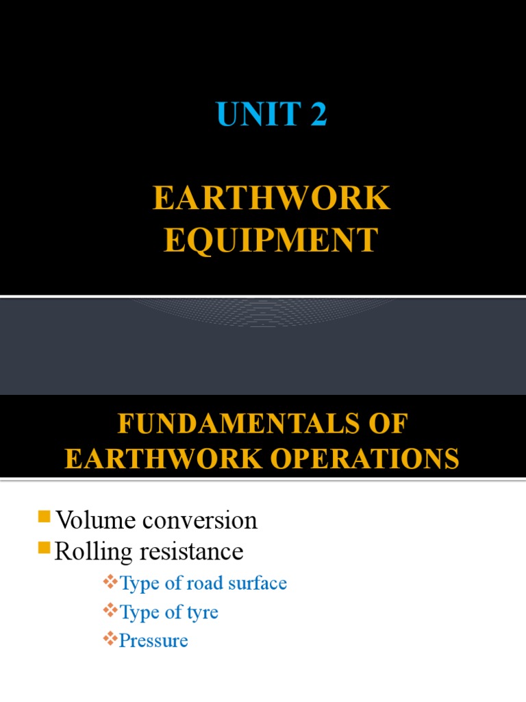Unit 2 Earth Work Equipment | PDF | Loader (Equipment) | Tractor