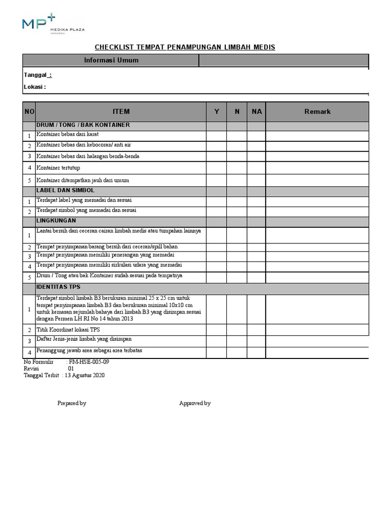 Checklist of Hazardous Waste Containers | PDF
