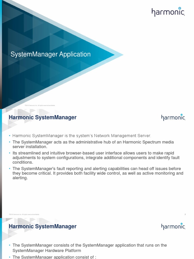 4 Harmonic SystemManager | PDF | Login | Server (Computing)