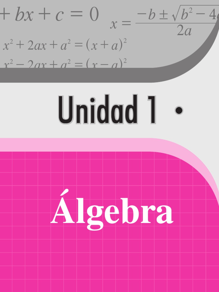Unidad 1 Álgebra 3ro Solucionario (3ra. edición) | PDF