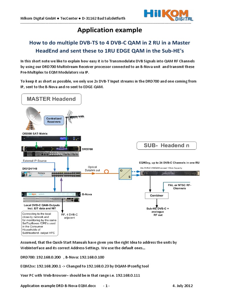 Application Example DRD B Nova EQM | PDF | Multicast | Electronics