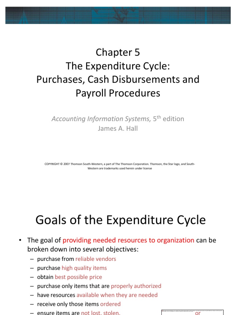 Expenditure Cycle | PDF | Finance & Money Management