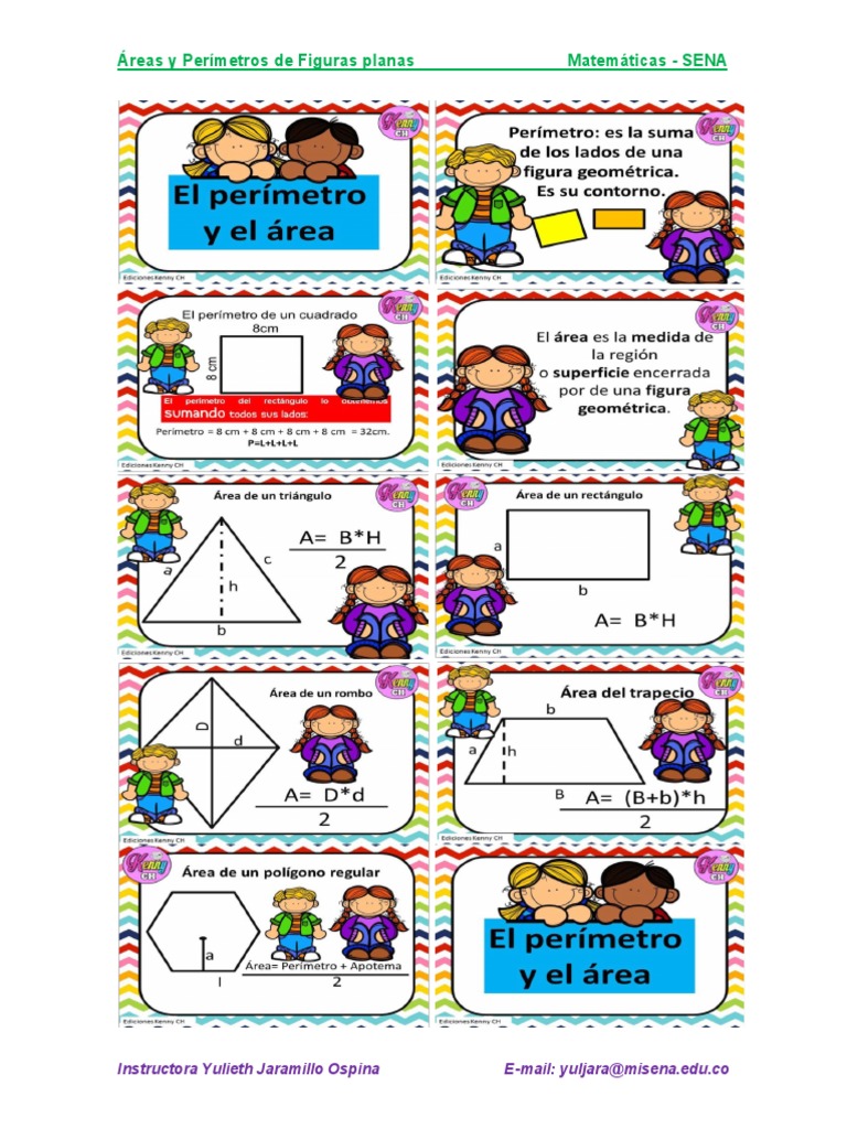 Figuras Geometricas Areas-Perimetros-Volumenes | PDF | Pi | Volumen