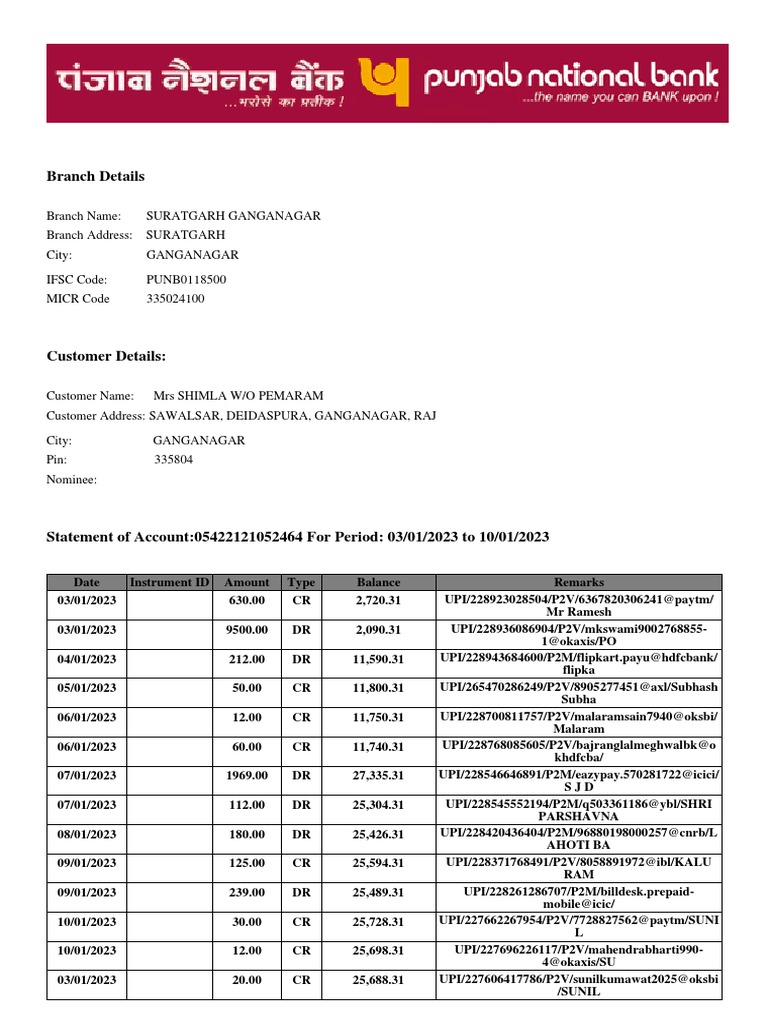 PNB Page 1 | PDF | Banks | Cheque