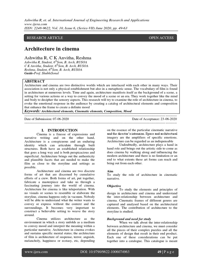 Architecture in Cinema | PDF | Composition (Visual Arts) | Color