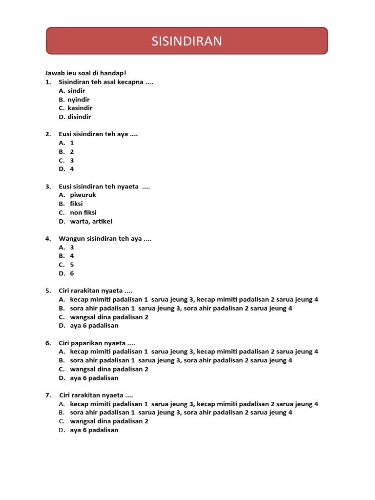 SISINDIRAN | PDF