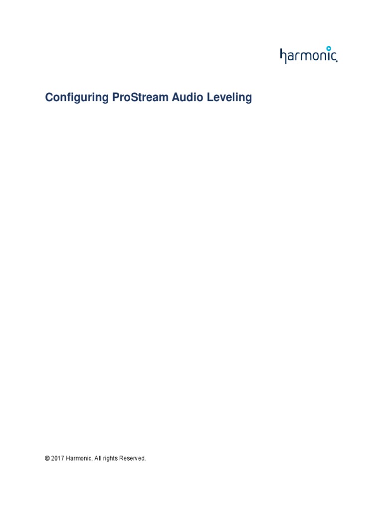 Configuring ProStream Audio Leveling | PDF | Decibel | Signal To Noise ...