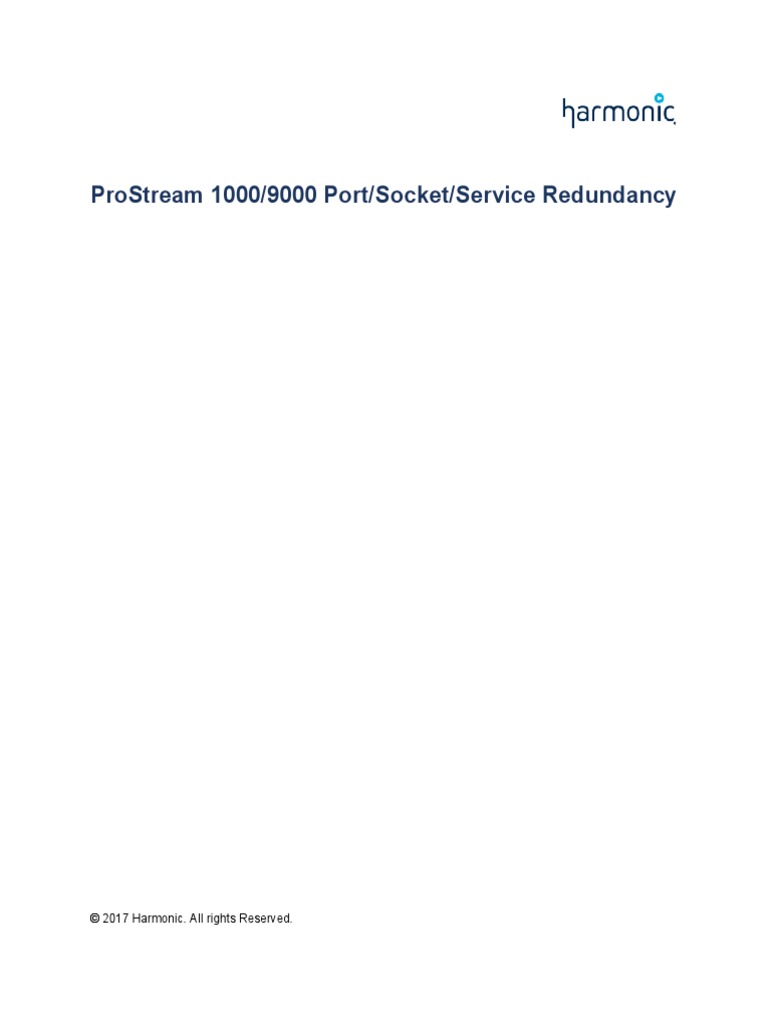 ProStream 1000 9000 Port Socket Service Redundancy | PDF | Network ...