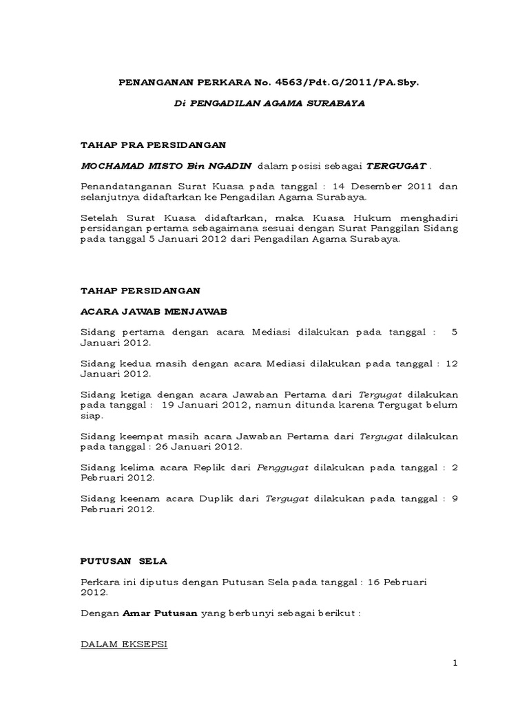 Contoh Law Report | PDF