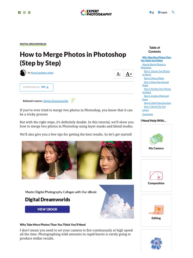 How To Merge Two Photos in Photoshop (Step by Step) | PDF | Adobe ...