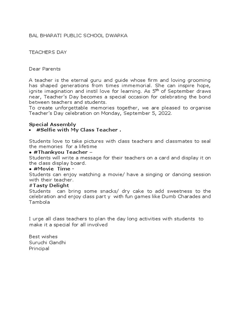 Teachers Day-1 | PDF