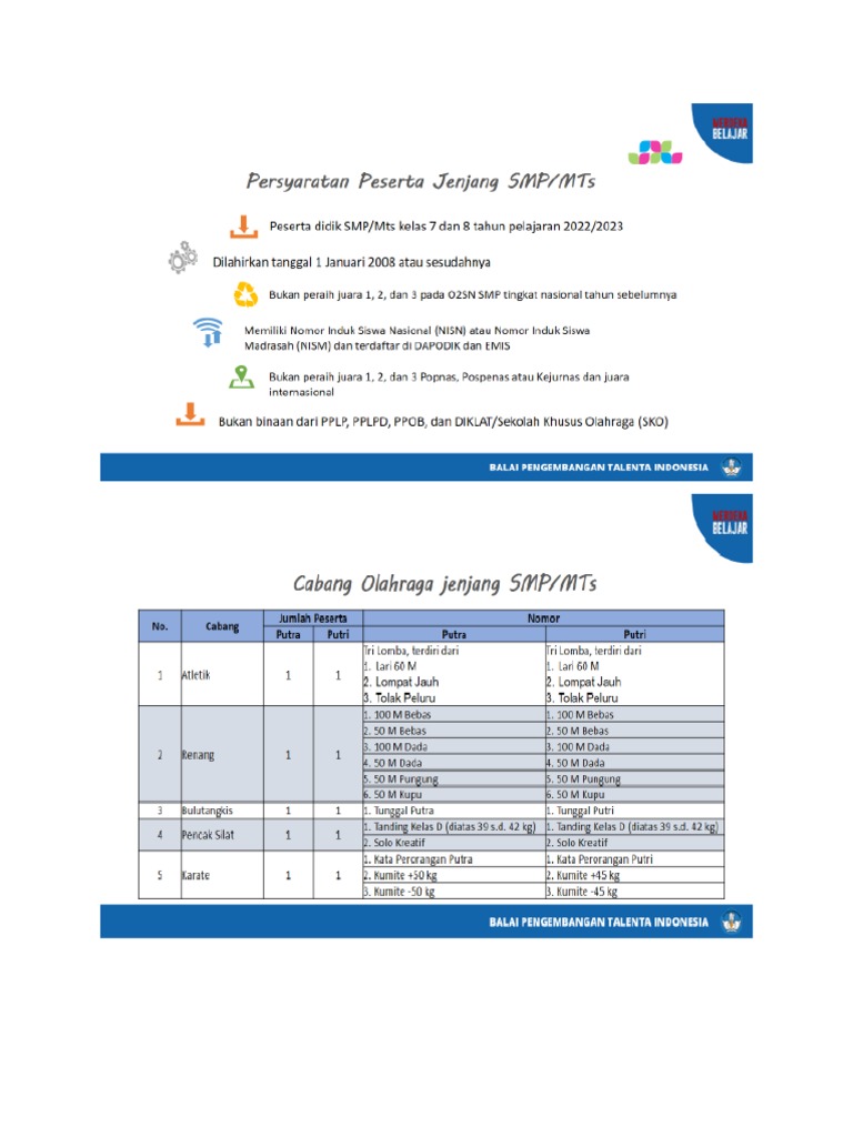 Juknis O2sn 2023 PDF | PDF